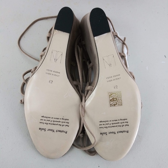 Tamara Mellon | Shoes | Nude Wedge String Strap 42 Us 2 | Poshmark